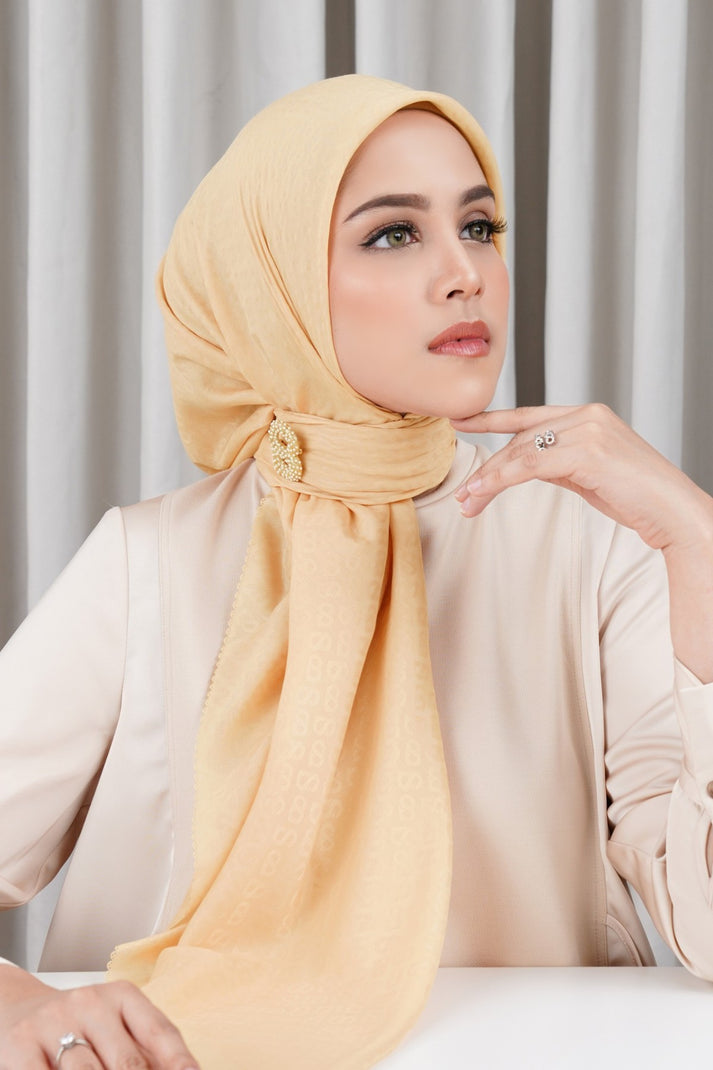 Everyday Tapis Embossed 2.0 - Mellow Buff – Buttonscarves Malaysia