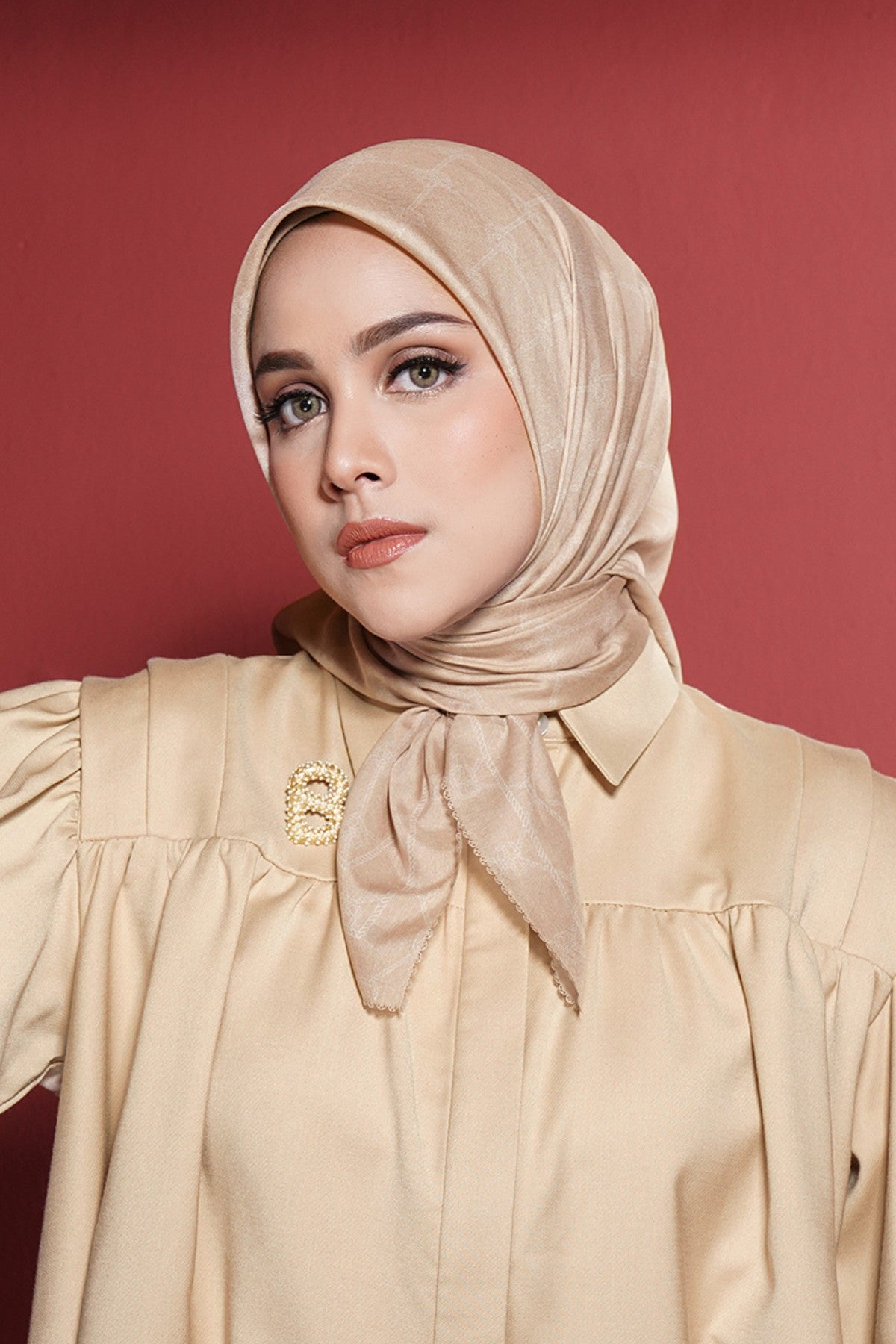 Decorda Voile Square - Mellow Buff – Buttonscarves Malaysia