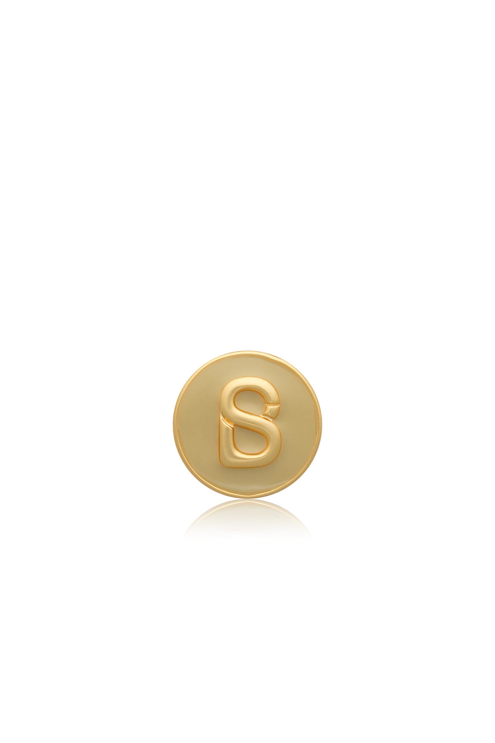 Round Pin Brooch - Beige/Gold – Buttonscarves Malaysia