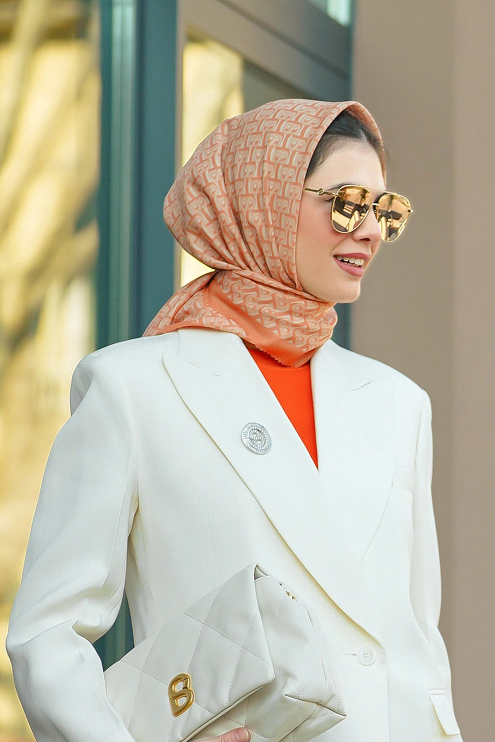 Bimu Voile Square - Carrot Cake – Buttonscarves Malaysia