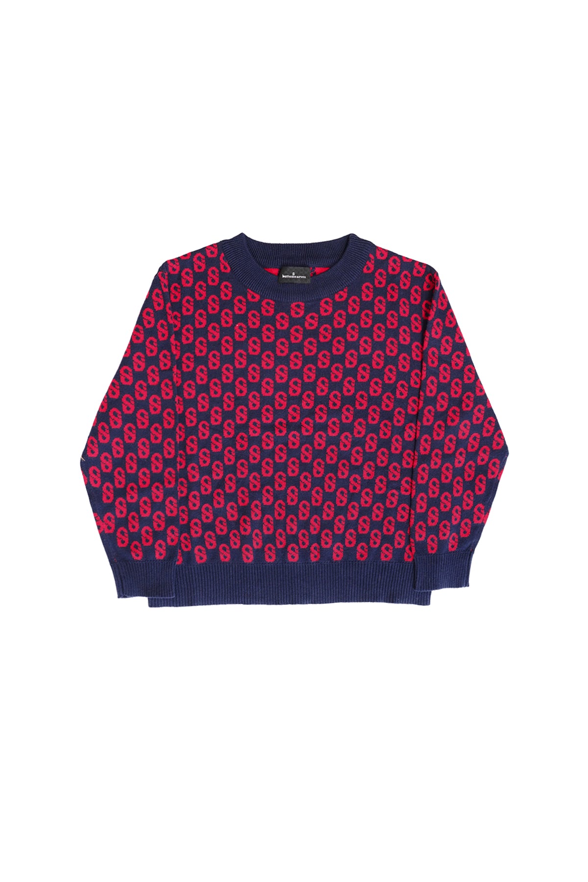 Kid's Signature Monogram Sweater - Carmine – Buttonscarves Malaysia