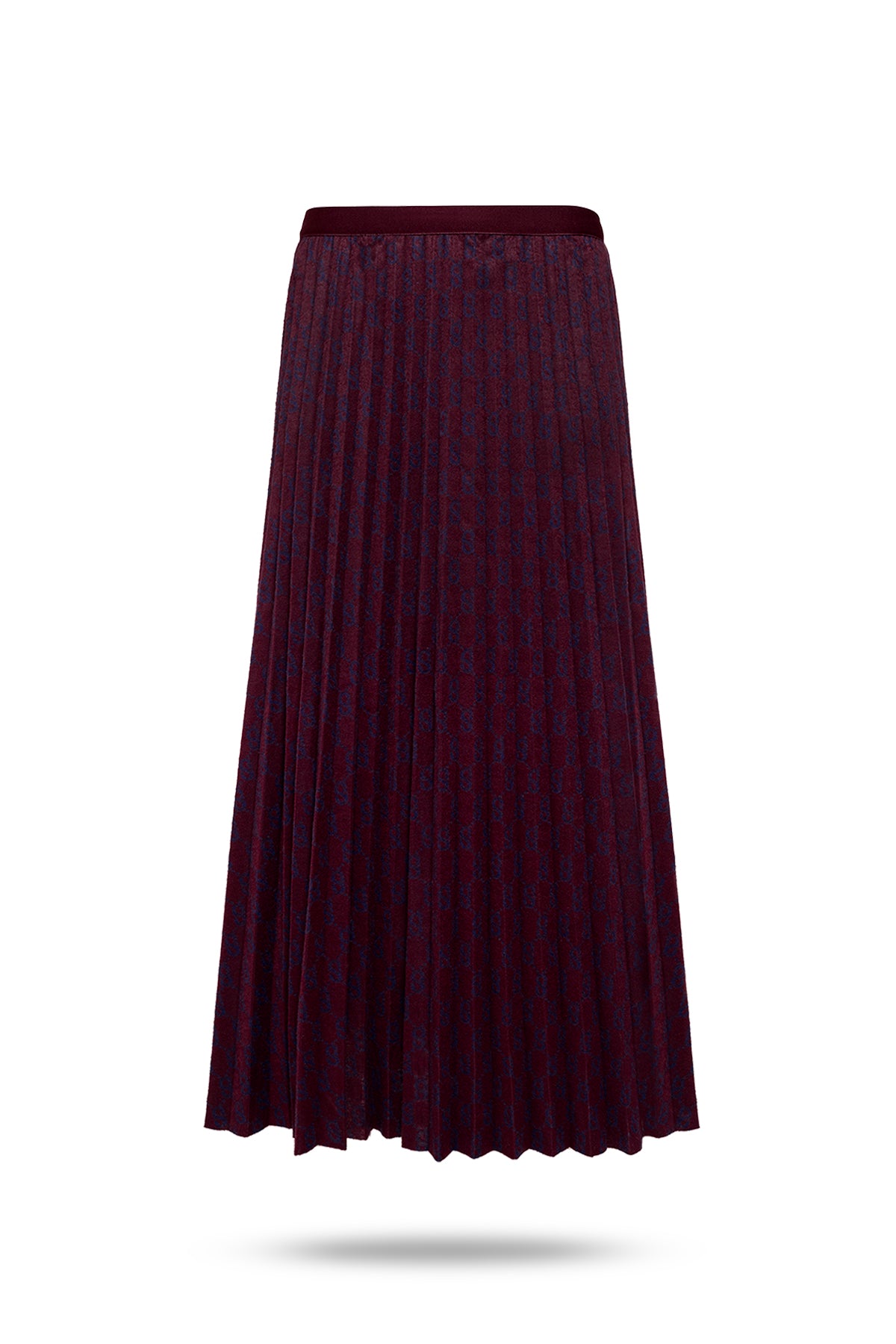 Monogram Pleated Skirt - Urban Red – Buttonscarves Malaysia